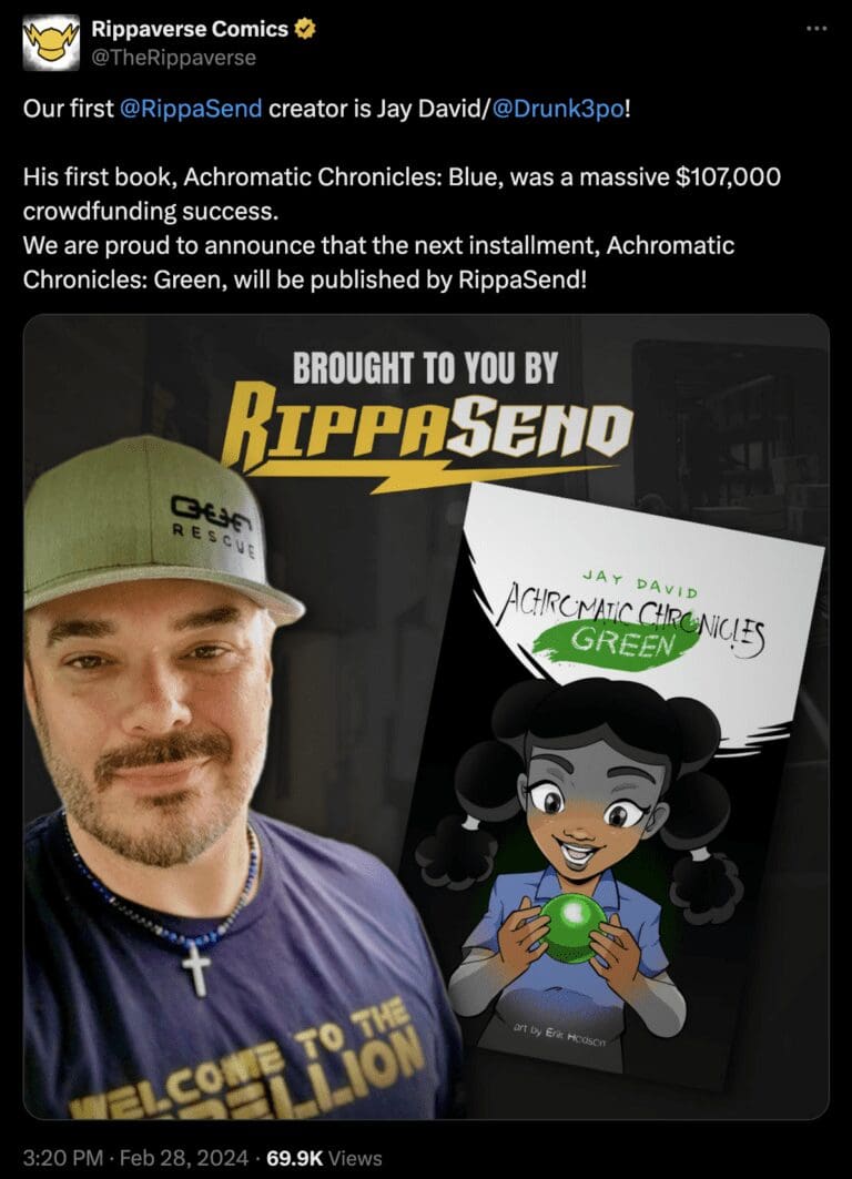 Eric July Launches Rippasend Comic Production With Drunk 3PO